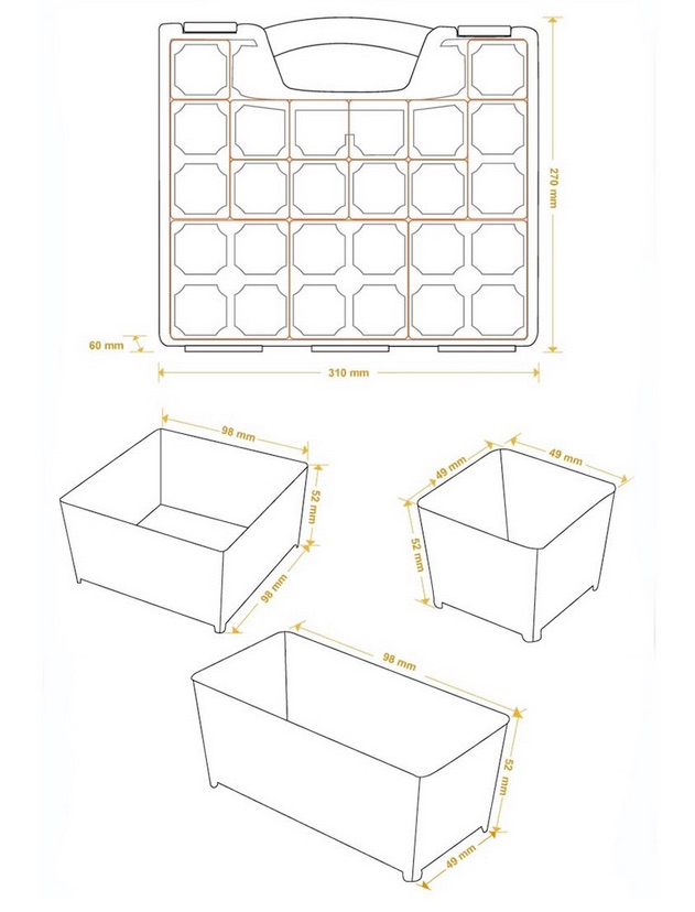 Tactix #320040 Σετ Organiser Ταμπακιέρας 3 τεμαχίων